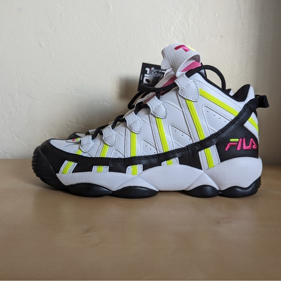 Fila | Shoes | Fila Stackhouse Spaghetti White Black Yellow Sneakers ...